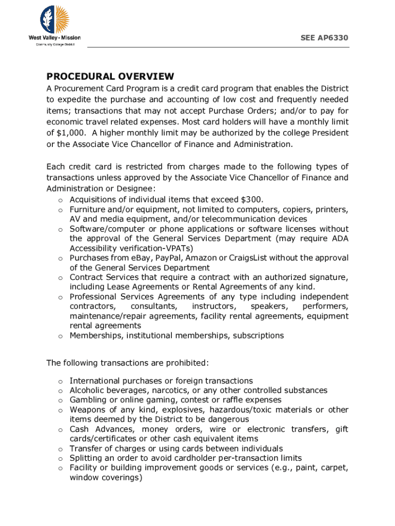 Fillable Online Procurement Card Program - UC Berkeley Controller's Office Fax Email Print ...