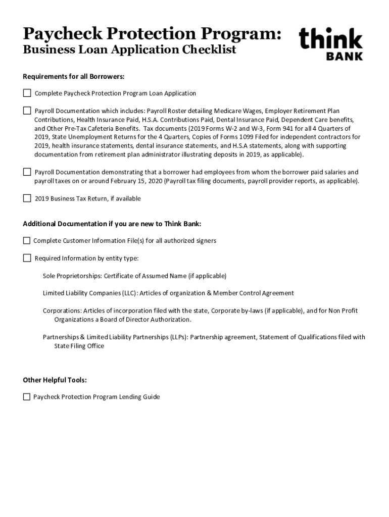 Fillable Online Paycheck Protection Program (PPP) Information Sheet ...