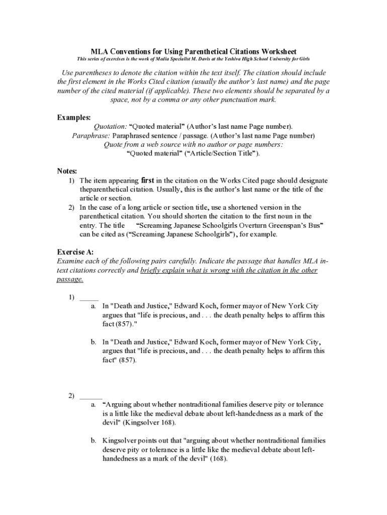 Fillable Online In-text citations practice worksheet 1 .docx - MLA ...