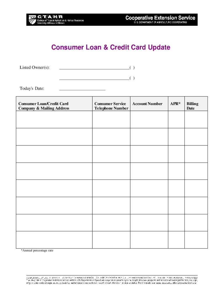 Fillable Online Consumer Loan - What Is It, Examples, Types, Interest, Eligibility Fax Email ...