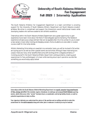 Fillable Online Fan Engagement Internship Application Fax Email Print - pdfFiller