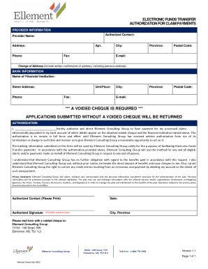 Fillable Online EFT Authorization Enrollment Form Fax Email Print ...