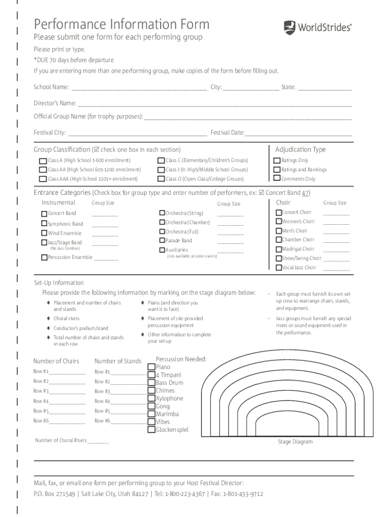 Fillable Online Performance Information Form Fax Email Print - pdfFiller