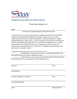 Fillable Online Photo Submission and Release Form Fax Email Print ...