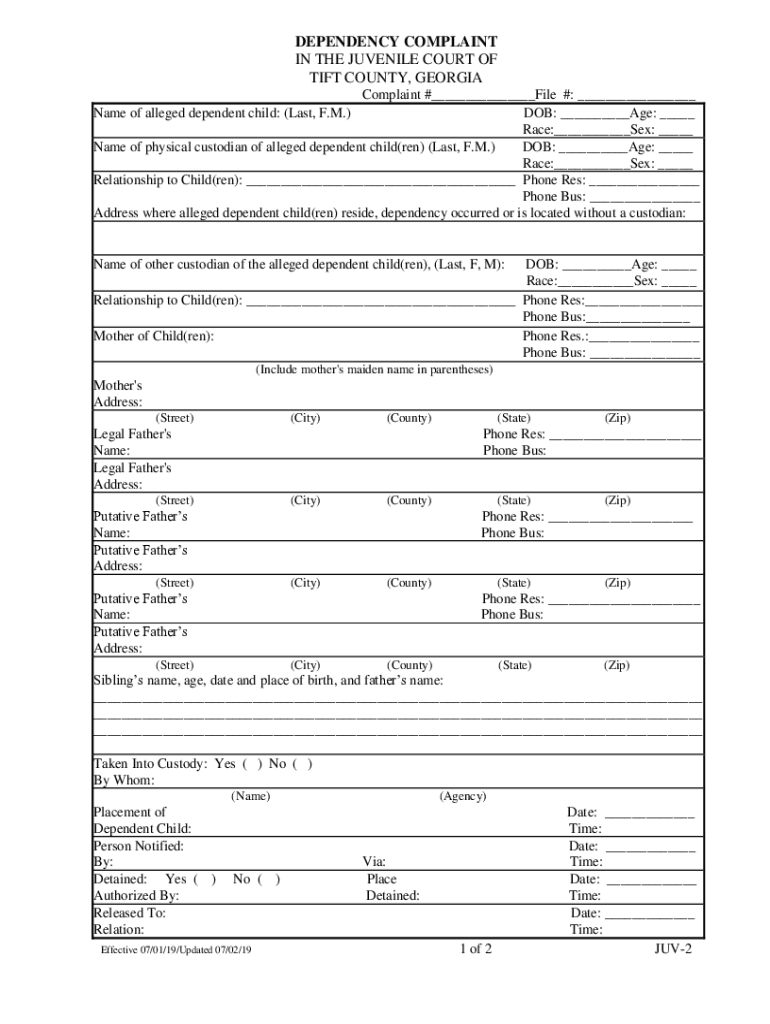 Fillable Online Juvenile Court Forms and Documents Fax Email Print ...