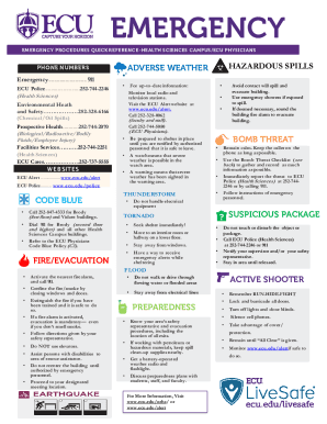 Fillable Online Emergency Procedures Quick Reference Guide (doc) Fax ...