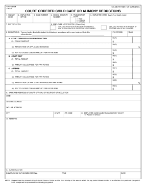 Fillable Online Income Withholding for Support - Sample numbered form ...