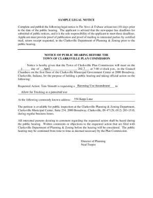 Fillable Online sample legal notice Fax Email Print - pdfFiller