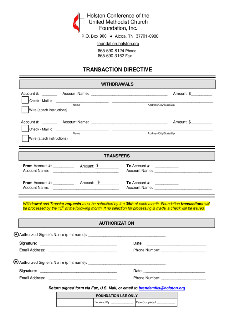 Fillable Online Jodie Ihfe - Holston Conference of the United Methodist ...