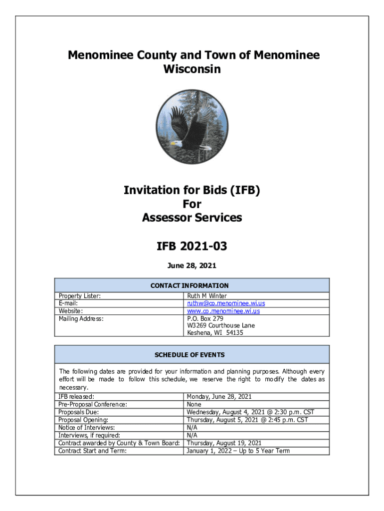Fillable Online 2021 Statement of Assessment for Menominee County Fax ...