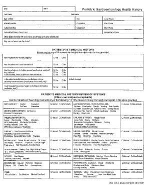 Fillable Online Pediatrics GI - New Patients Form - HMG Pediatric ...