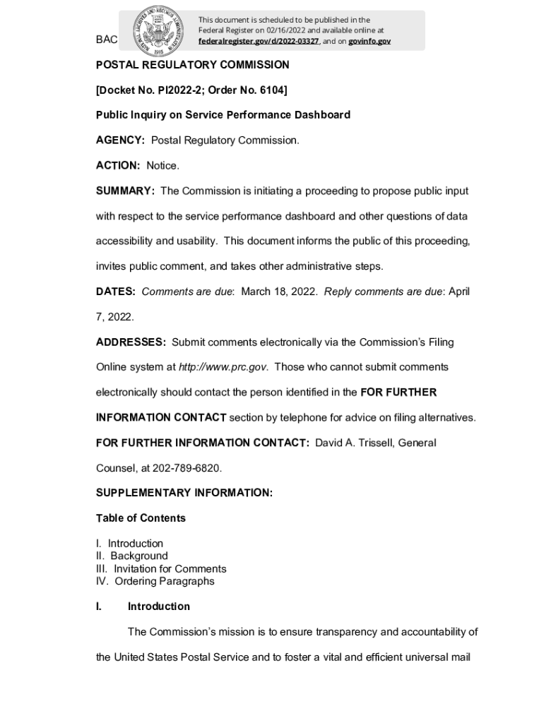 Fillable Online Order No. 6479 Classification of First-Class Package ... Fax Email Print - pdfFiller
