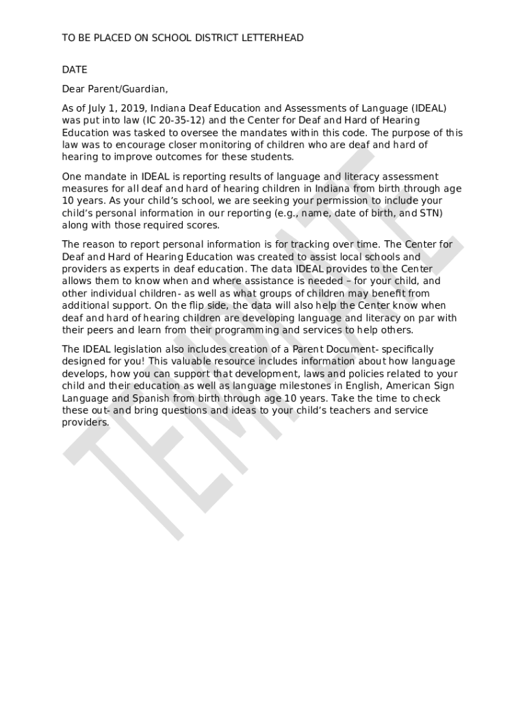 HB 548 Language Acquisition for Deaf or Hard of Hearing ... Doc Template | pdfFiller