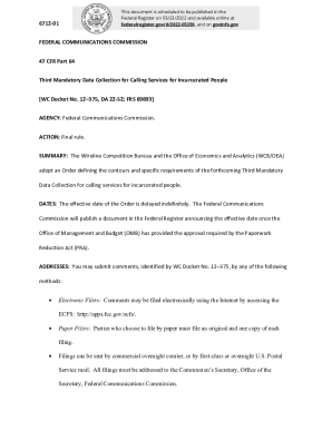 Fillable Online 47 CFR Part 64 Subpart F -- Telecommunications Relay ...