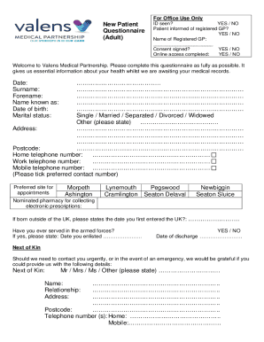 Fillable Online Patients' ideas, concerns, and expectations (ICE) in ...