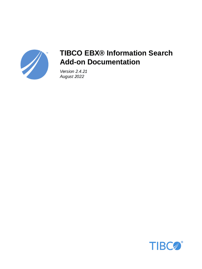 Fillable Online TIBCO EBX Data Model and Data Visualization Add-on Fax Email Print - pdfFiller