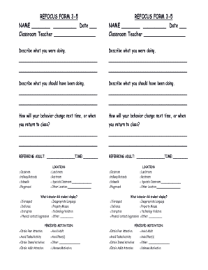 Fillable Online REFOCUS FORM 3-5 - Idaho School Mental Health Fax Email ...