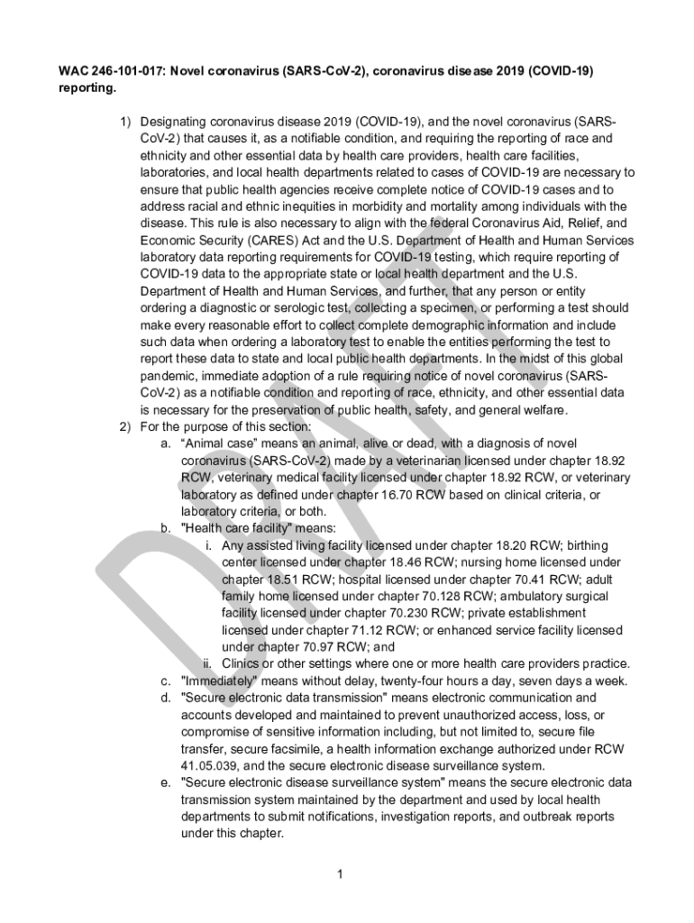 Fillable Online sboh wa Reporting COVID-19/SARS-CoV-2 Infections Fax ...