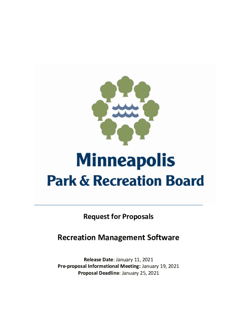 Fillable Online Request for Proposal Recreation Management System Fax Email Print - pdfFiller