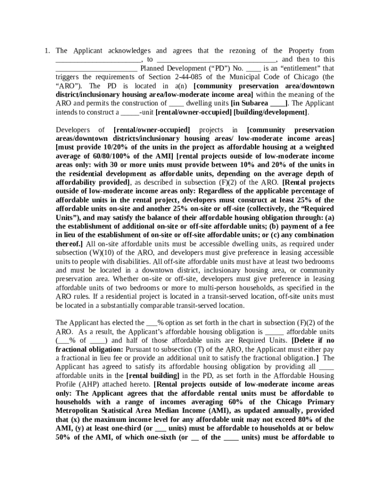 standard planned development statements Doc Template | pdfFiller