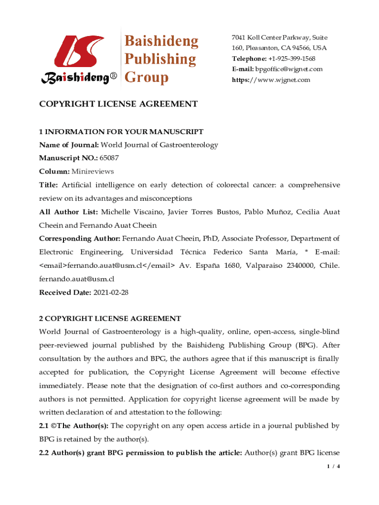 Fillable Online 1 INFORMATION FOR YOUR MANUSCRIPT Fax Email Print - pdfFiller