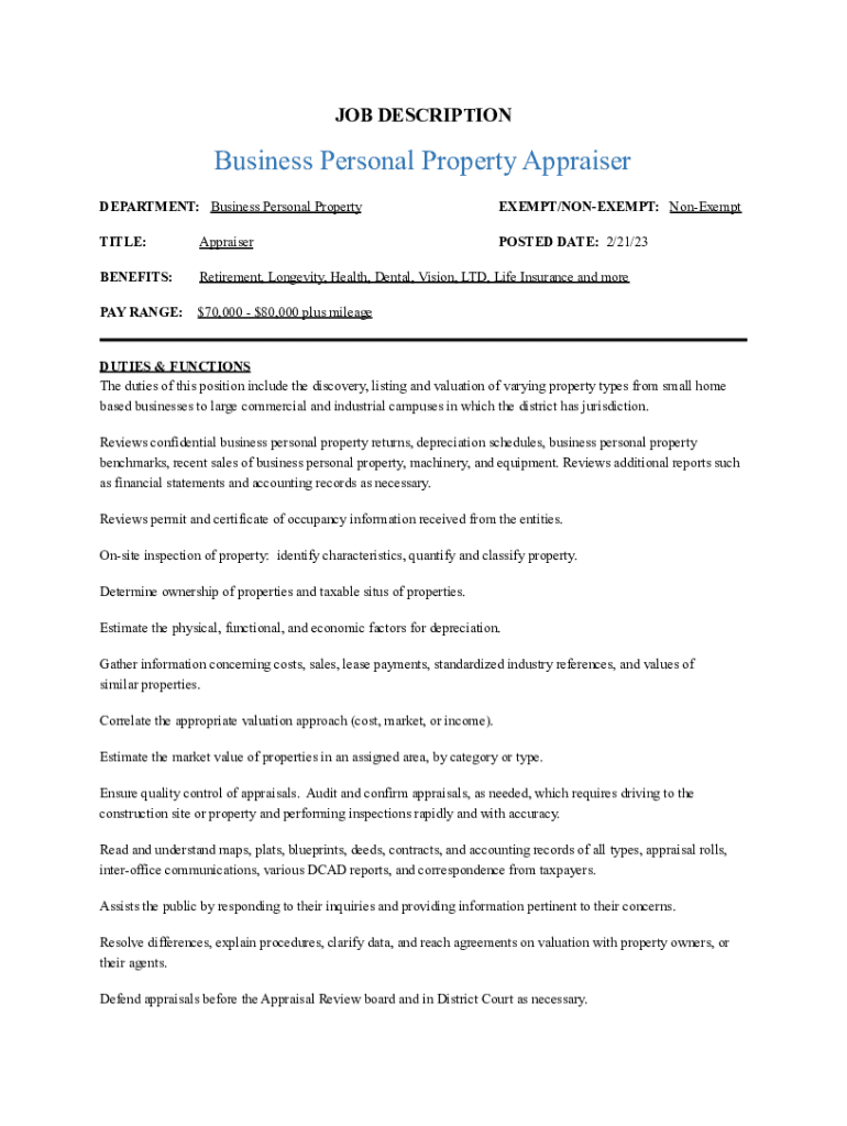 Fillable Online Electronic Filing Options By County for Property Tax ...