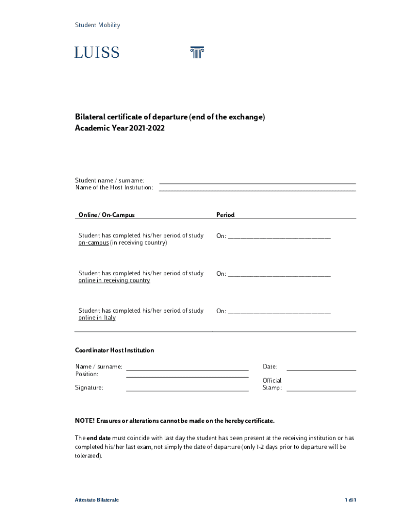 Fillable Online Student Mobility Fax Email Print - pdfFiller