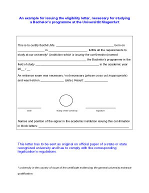 Fillable Online To whom it may concern Date Eligibility Certificate Fax ...