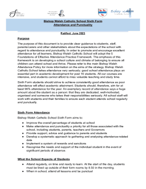 Fillable Online Sixth Form Attendance and Punctuality Addendum 2023-2024.docx Fax Email Print ...