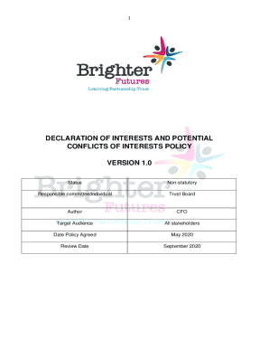 Fillable Online declaration-of-interests-and-potential-conflicts-policy ...