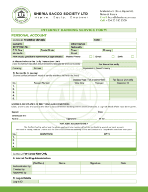 Fillable Online Internet Banking Application Form (Personal) Fax Email ...