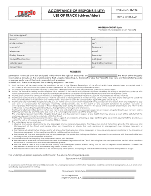 Fillable Online ACCEPTANCE OF RESPONSIBILITY: Fax Email Print - pdfFiller