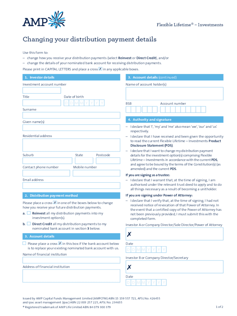 Fillable Online 260872 0514 NS2635 v5. FLI - Changing Your Distribution ...