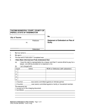 Fillable Online Appeal from the Superior Court of Pierce County Fax ...