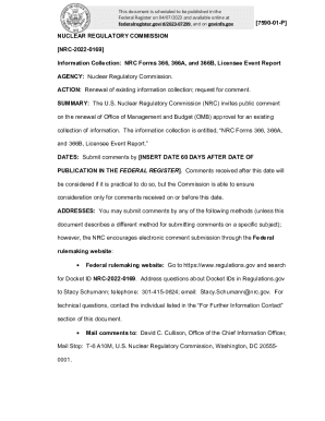 Fillable Online NRC Forms 366, 366A, and 366B, Licensee Event Fax Email ...