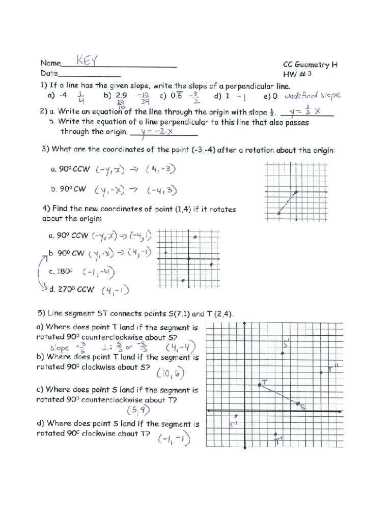 Fillable Online Review Sheet Module 4 Aims 10-14 CC Geometry H 1 ...