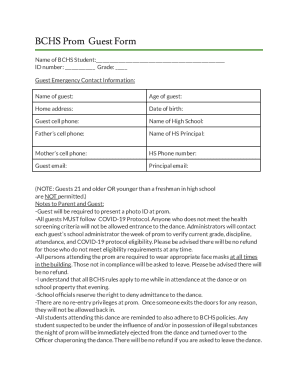 Fillable Online Prom Guest Authorization Form Fax Email Print - pdfFiller