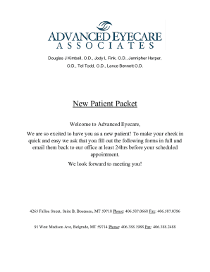 Fillable Online New Patient Packet & Forms Fax Email Print - pdfFiller