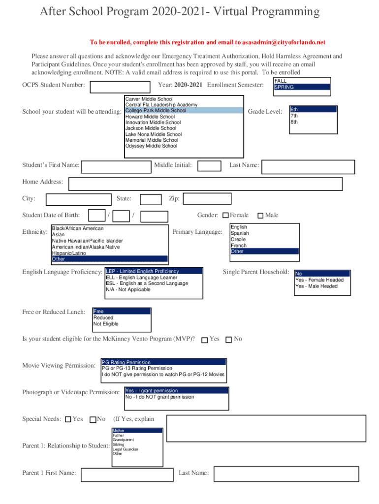 Fillable Online Orange County Public Schools 21st CCLC RFP Fax Email Print - pdfFiller