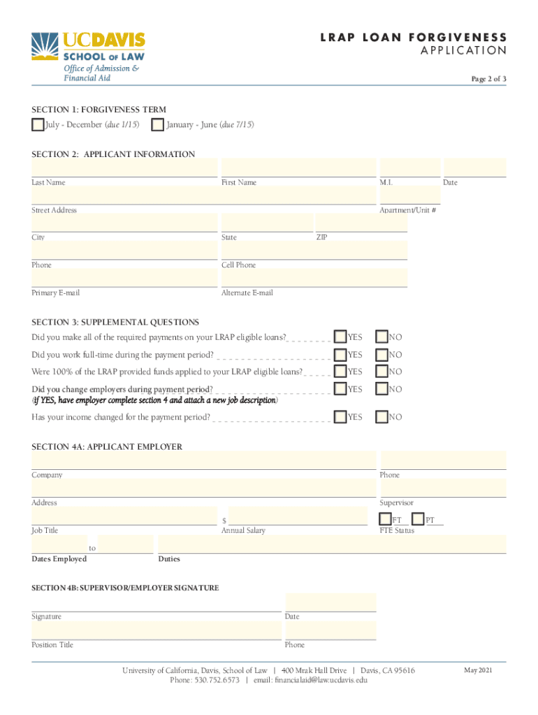 Fillable Online law ucdavis Loan Repayment Assistance Program - Duke ...
