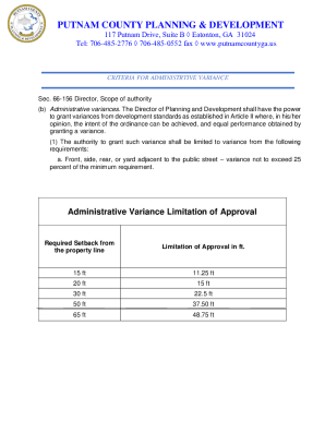 Fillable Online County Administrative Variance Application Fax Email ...