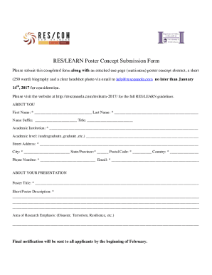 Fillable Online SRE Submission Form Fax Email Print - pdfFiller