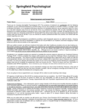Fillable Online Forms - Springfield Psychological Fax Email Print ...