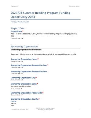 Fillable Online Summer Library Program Grant - State Library of Ohio ...