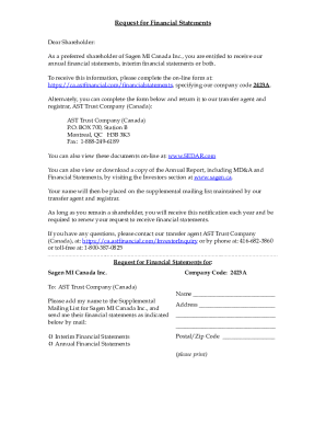 Fillable Online 2022 Interim Financial Statements Fax Email Print ...