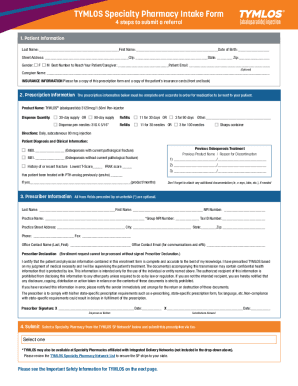 Fillable Online Patient Enrollment and Prescription Form Fax Email ...
