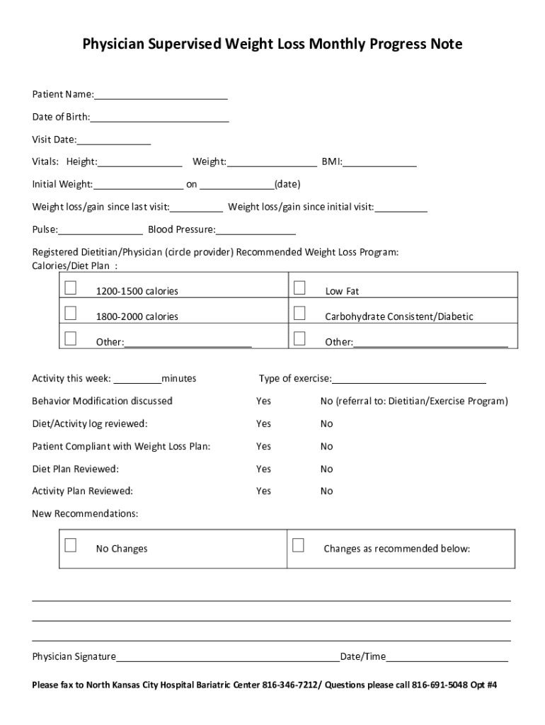 Fillable Online Association of a Self-Paid Medically Supervised Weight ...