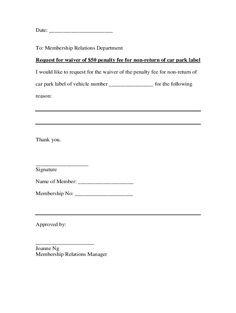 Fillable Online Car Park Label Scheme Fax Email Print - pdfFiller