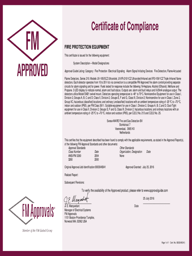 Fillable Online Fire and Security Alarm Certificate Programs Fax Email ...