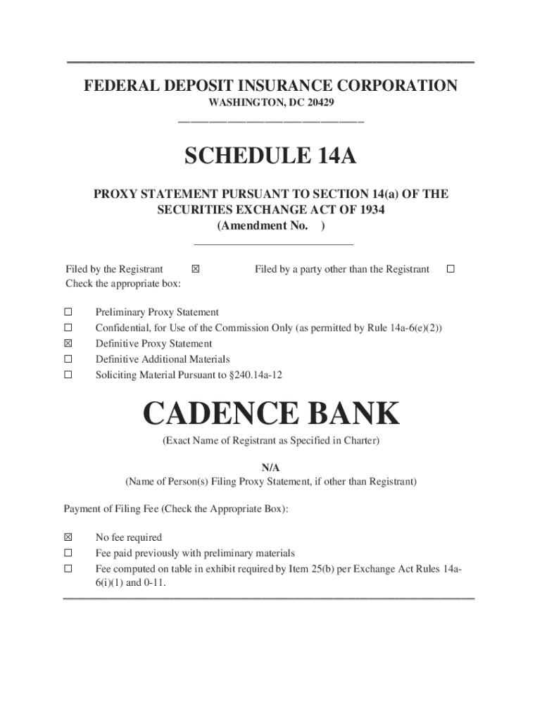 Fillable Online Schedule 14AAdditional Proxy Materials - First Republic Bank Fax Email Print ...